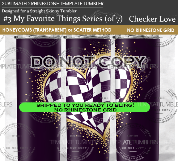 #3 Checker Love Tumbler - My Favorite Things – TEMPLATE TUMBLERS