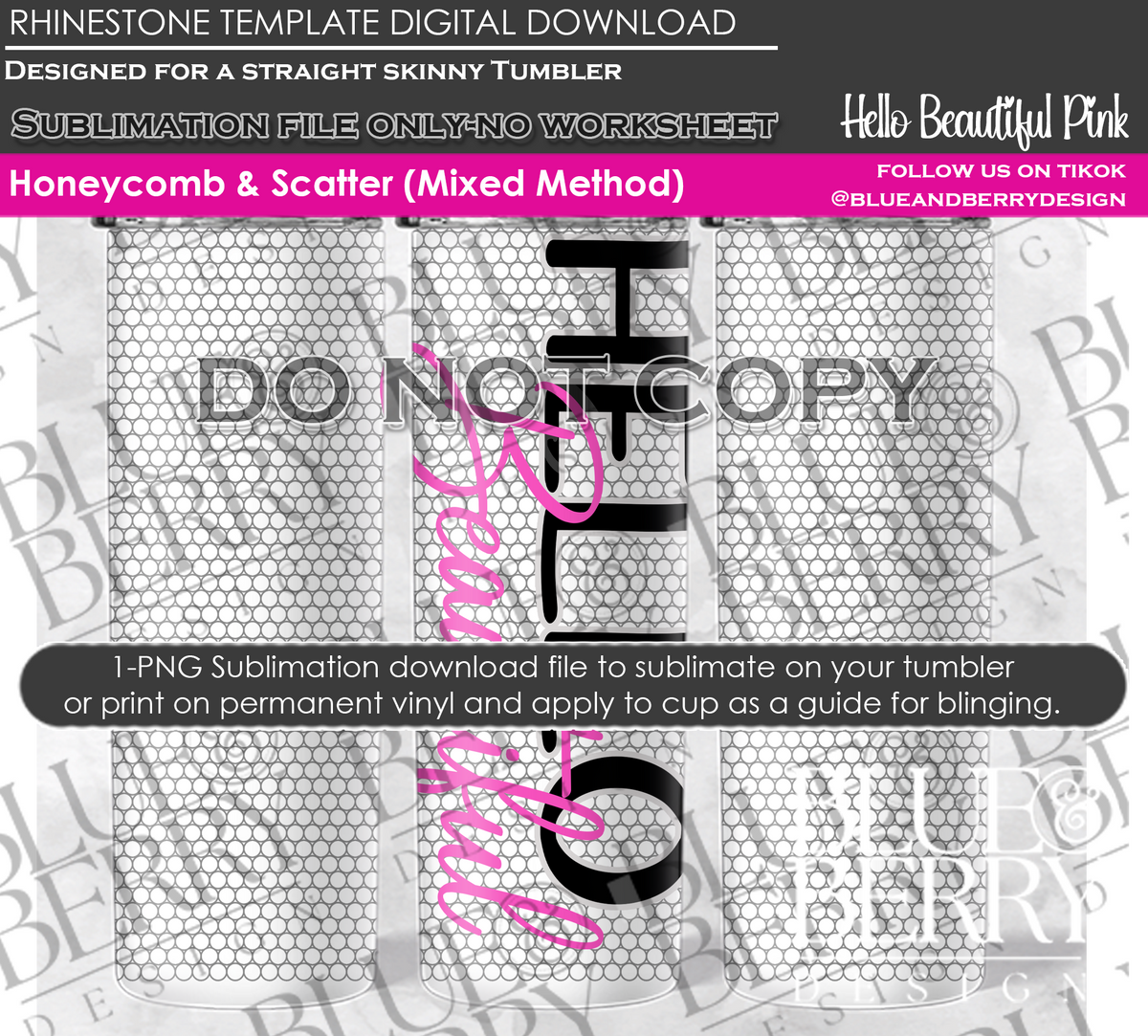 Hello Beautiful Digital Download Template Only – TEMPLATE TUMBLERS