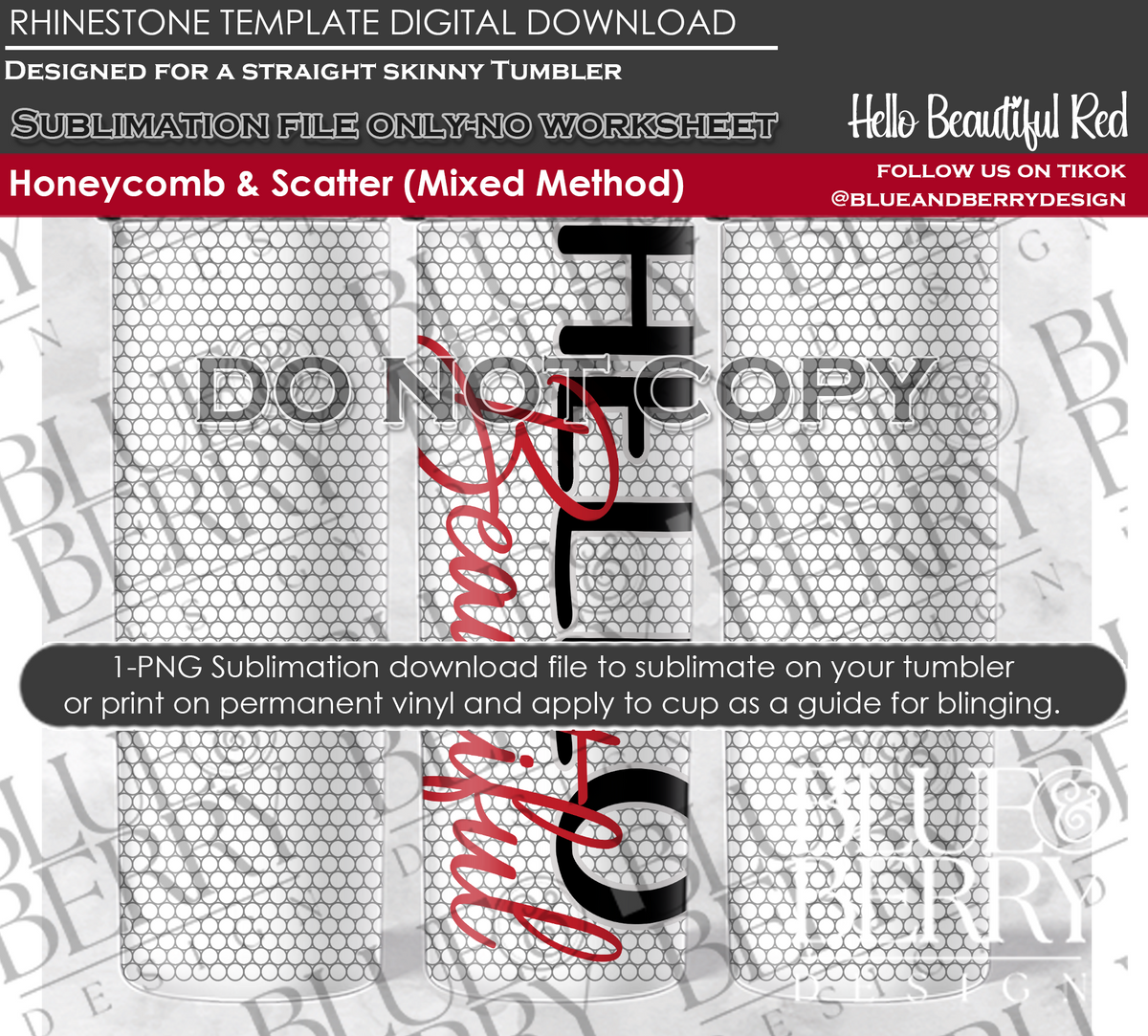 Hello Beautiful Digital Download Template Only – TEMPLATE TUMBLERS