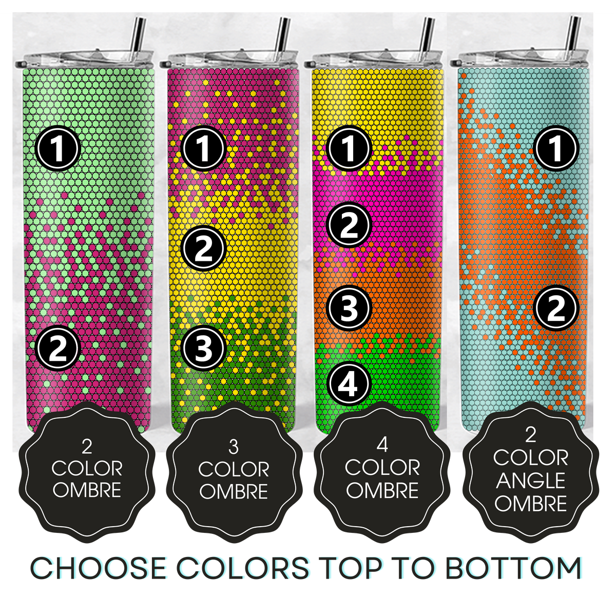 Custom Ombre Angled Two Color Template Tumbler – TEMPLATE TUMBLERS